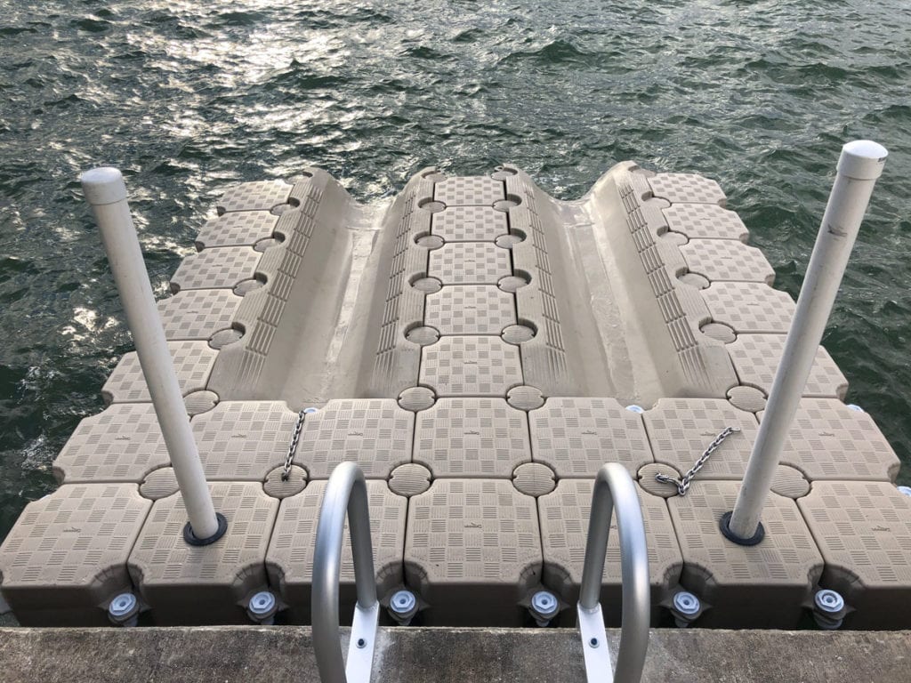 JetSLIDE 2-slide-on Jet Ski dock with posts - Candock Miami