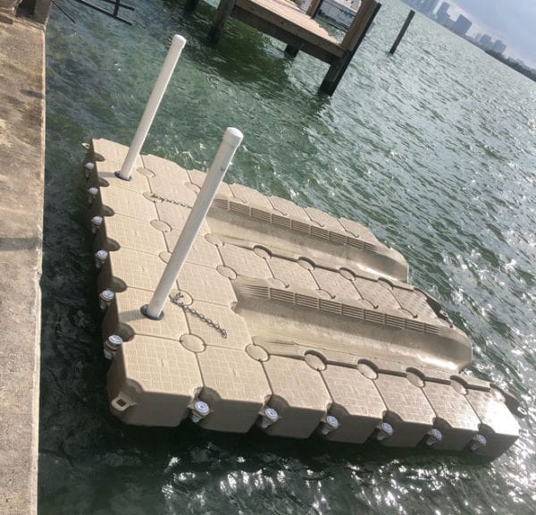 JetSLIDE 2-slide-on Jet Ski dock with posts - Candock Miami
