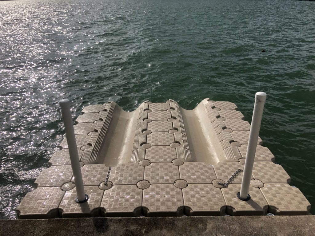 JetSLIDE 2-slide-on Jet Ski dock with posts - Candock Miami